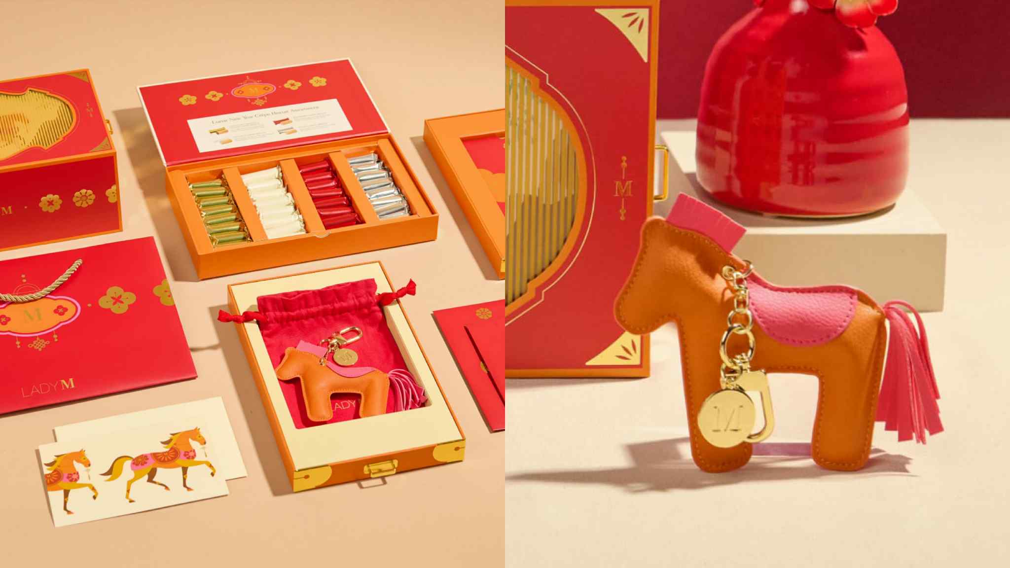 Lady M推出2026馬年迷你可麗捲餅禮盒！附有粉橘馬年皮革吊飾，售價資訊一次看